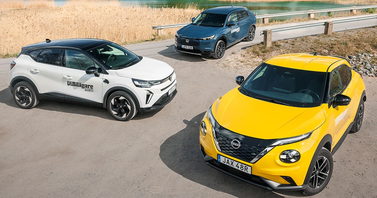 Test: Honda HR-V, Nissan Juke och Renault Captur (2025) | Vi Bilägare